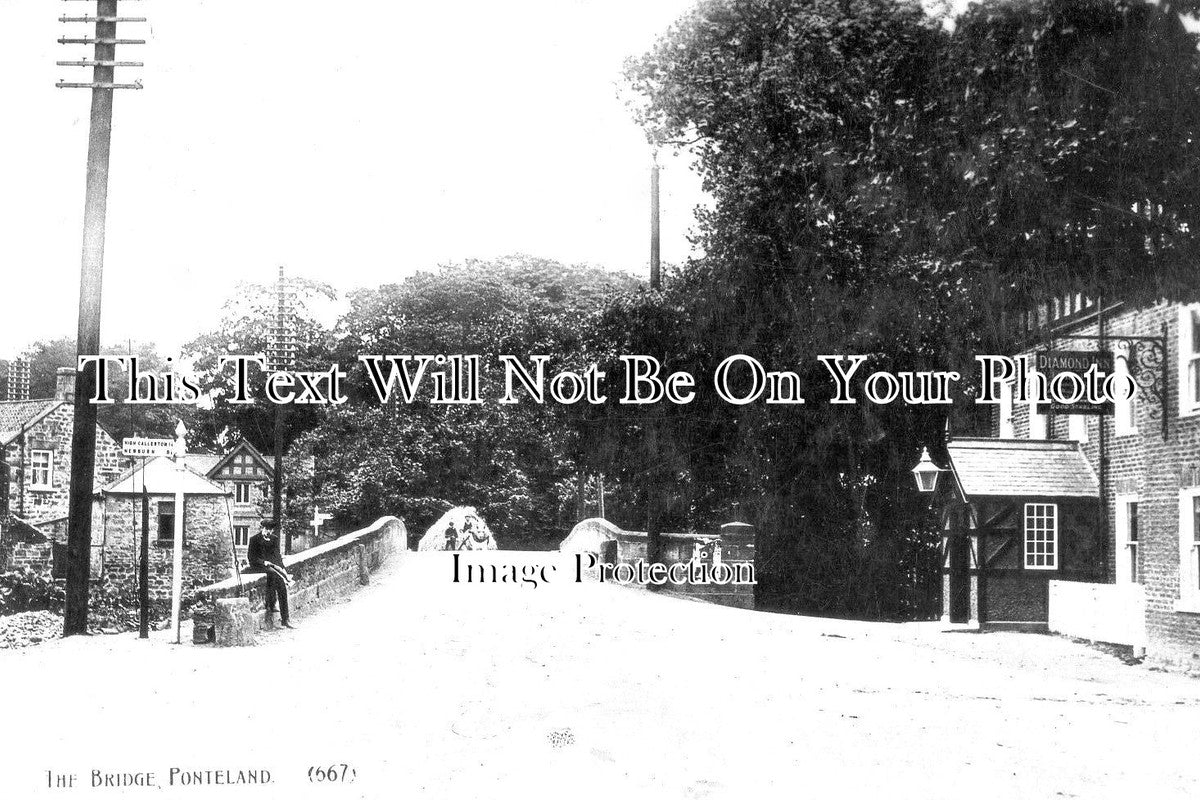 NO 1993 - The Bridge & Diamond Inn Pub, Ponteland, Newcastle c1925 – JB ...