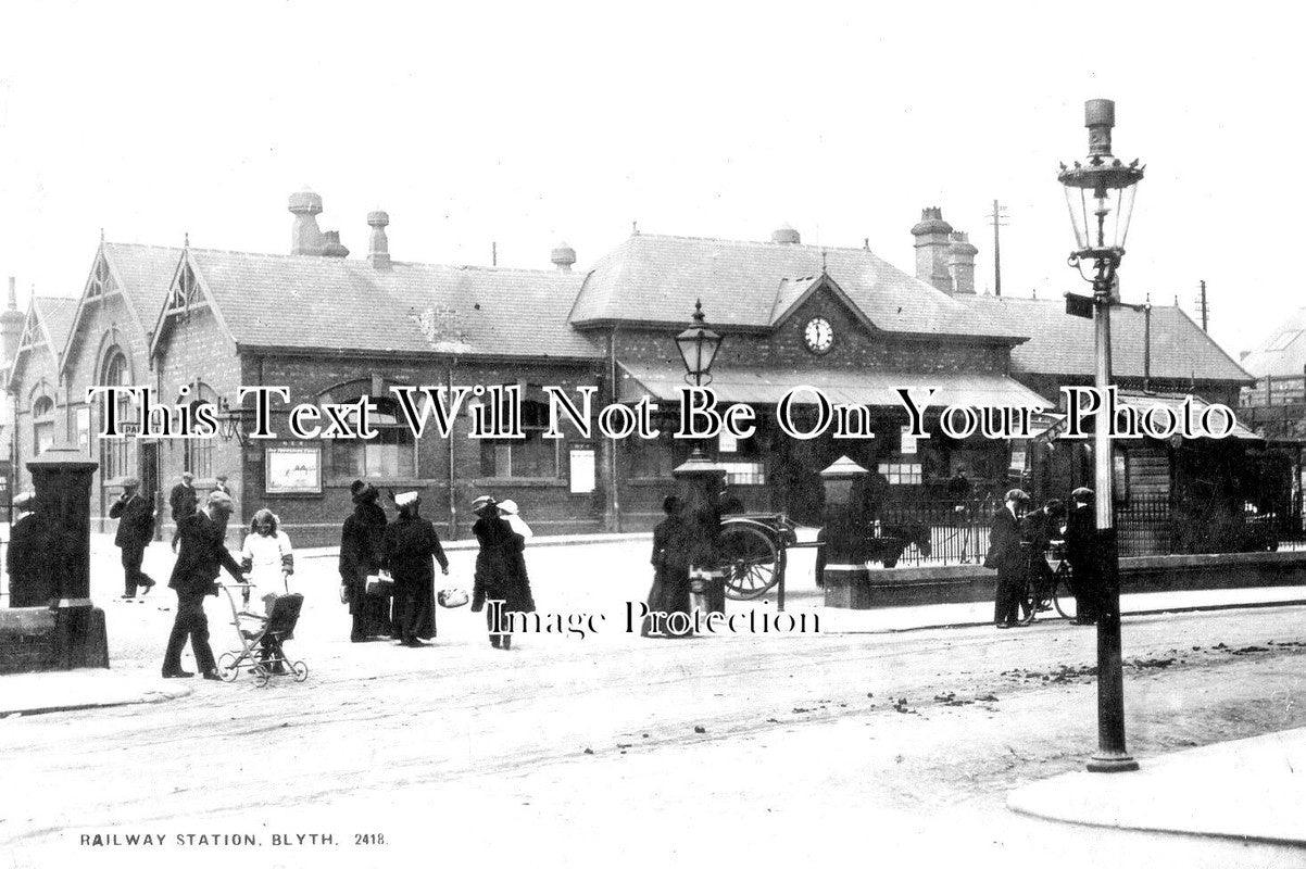NO 2196 - Blyth Railway Station, Ashington, Northumberland c1917 – JB ...