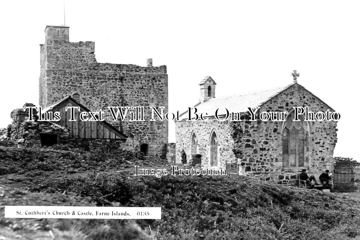 NO 2282 - St Cuthberts Church & Castle, Farne Island, Northumberland ...