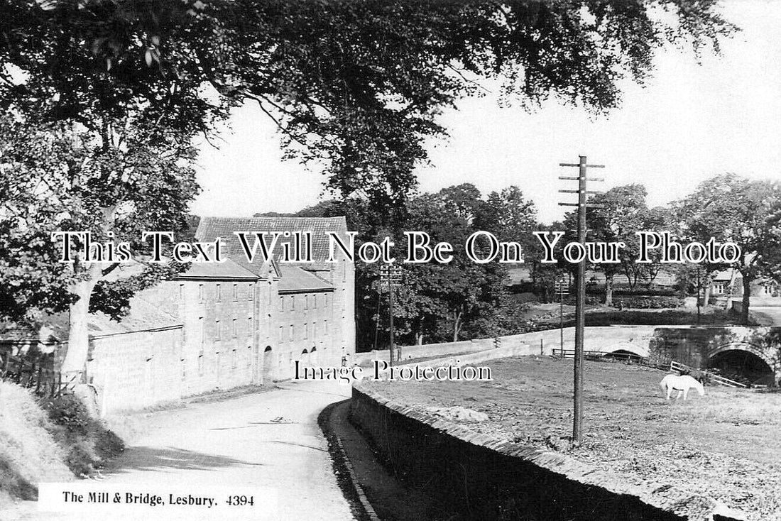 NO 2620 - The Mill & Bridge, Lesbury, Northumberland c1927 – JB Archive