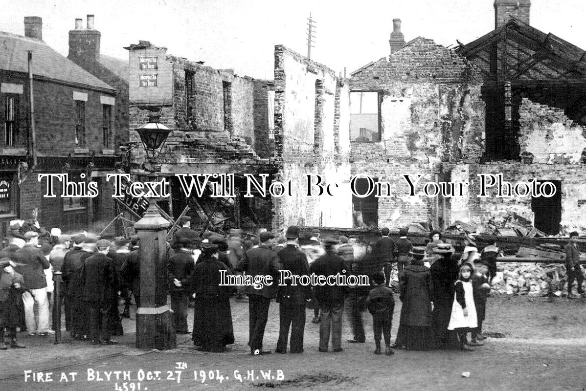 NO 2937 - Fire At Blyth, Northumberland 1904 – JB Archive