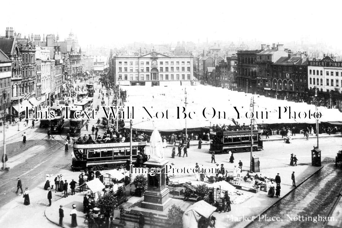 NT 1146 - Nottingham Market Place, Nottinghamshire c1920 – JB Archive