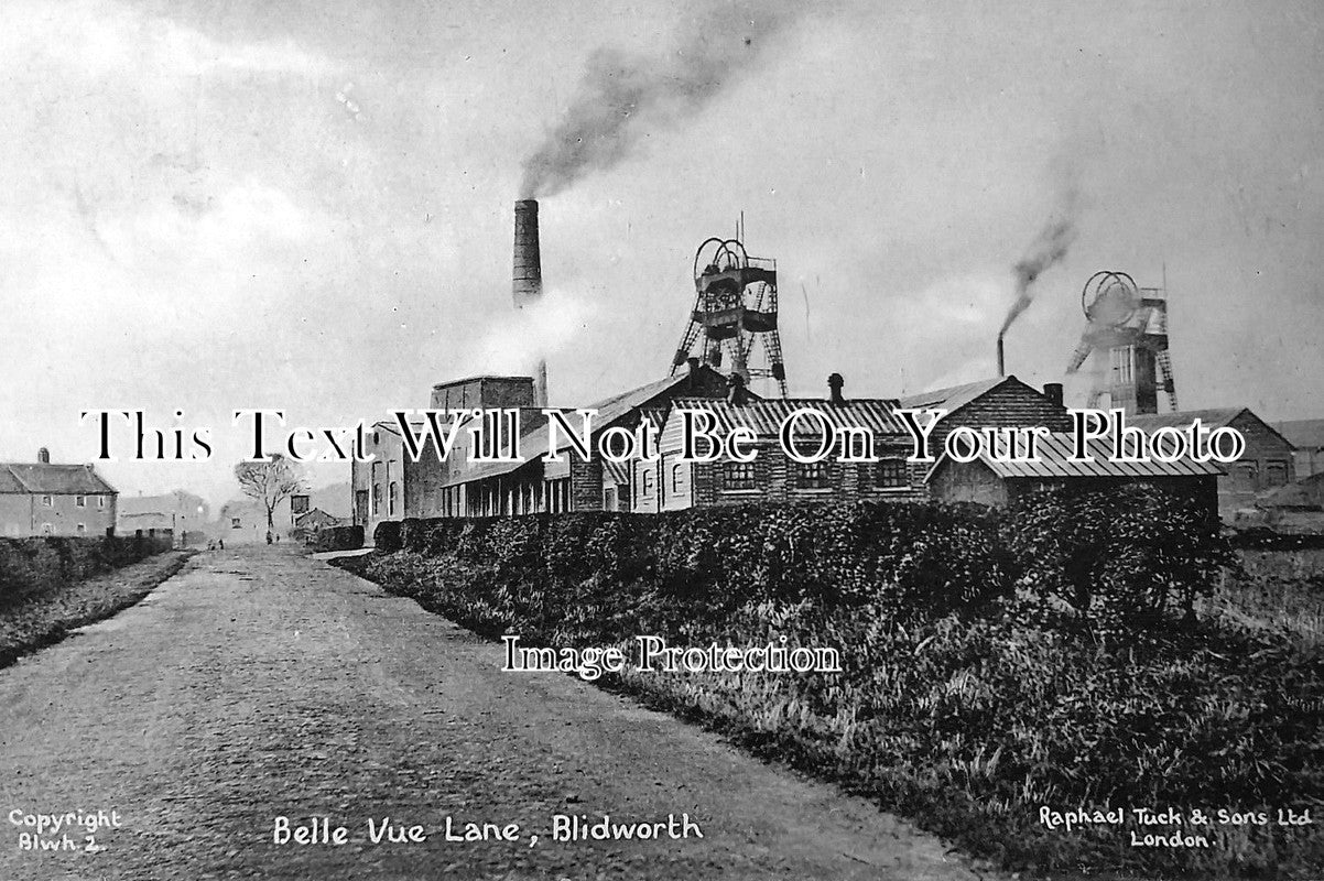 NT 130 - Bell Vue Lane & Colliery, Blidworth, Nottinghamshire c1940 ...