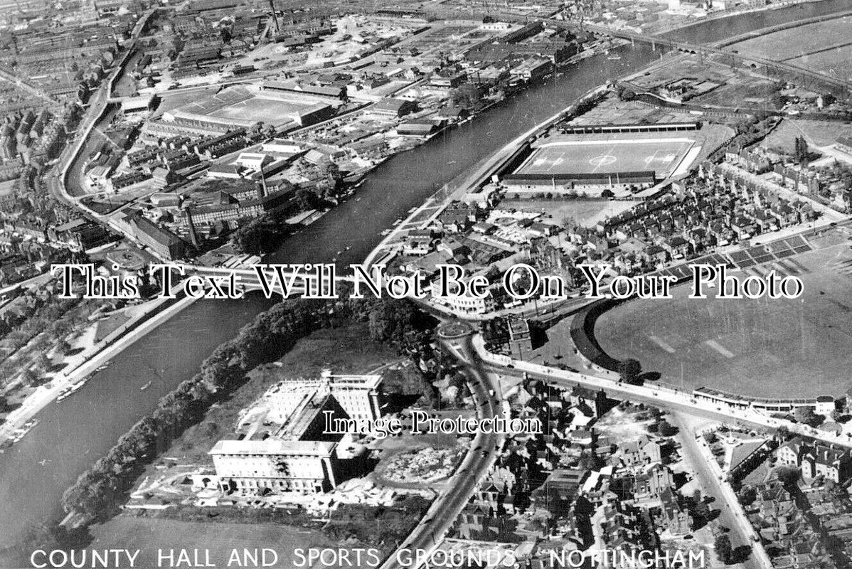 NT 1454 - County Hall & Sports Ground, Nottingham, Nottinghamshire – JB ...
