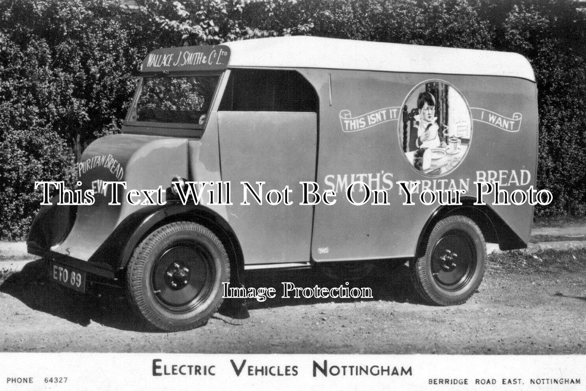 NT 1546 - Smith's Bread Van, Electric Vehicles Nottingham, Nottinghams ...