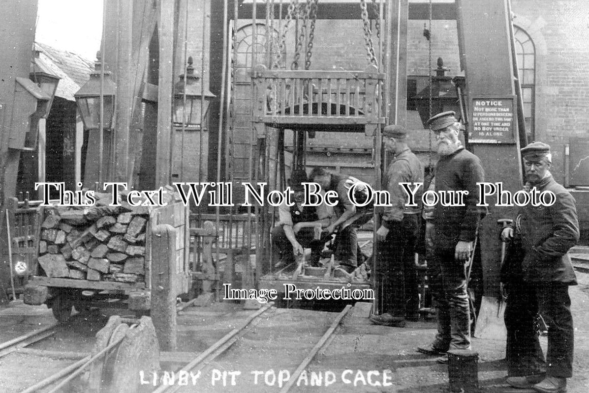 NT 1680 - Linby Pit Top & Cage, Coal Mine Colliery, Nottinghamshire ...