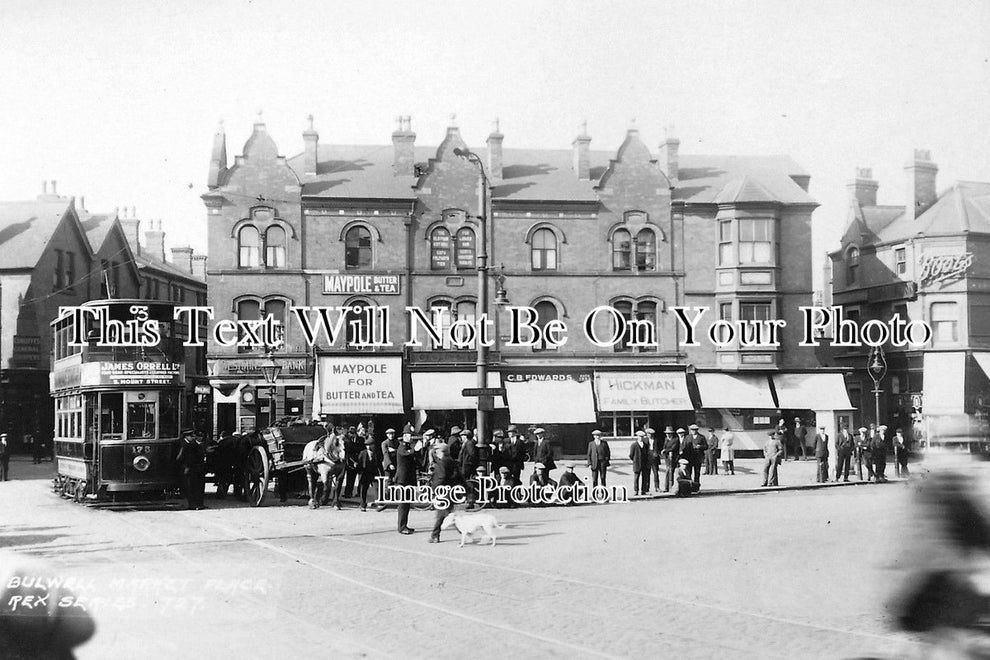 NT 191 - Market Place, Bulwell, Nottingham, Nottinghamshire c1923 – JB ...