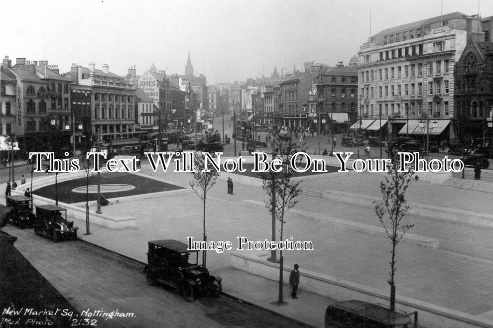 NT 372 - New Market Square, Nottingham, Nottinghamshire c1929 – JB Archive