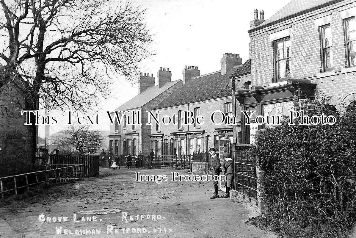 NT 575 - Grove Lane, Retford, Nottinghamshire c1908 – JB Archive