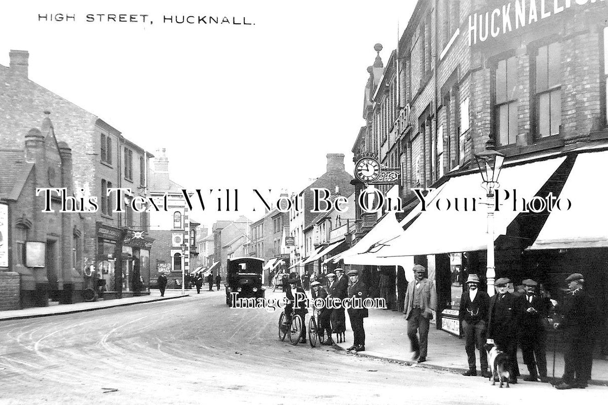 NT 636 - High Street, Hucknall, Nottinghamshire c1929 – JB Archive