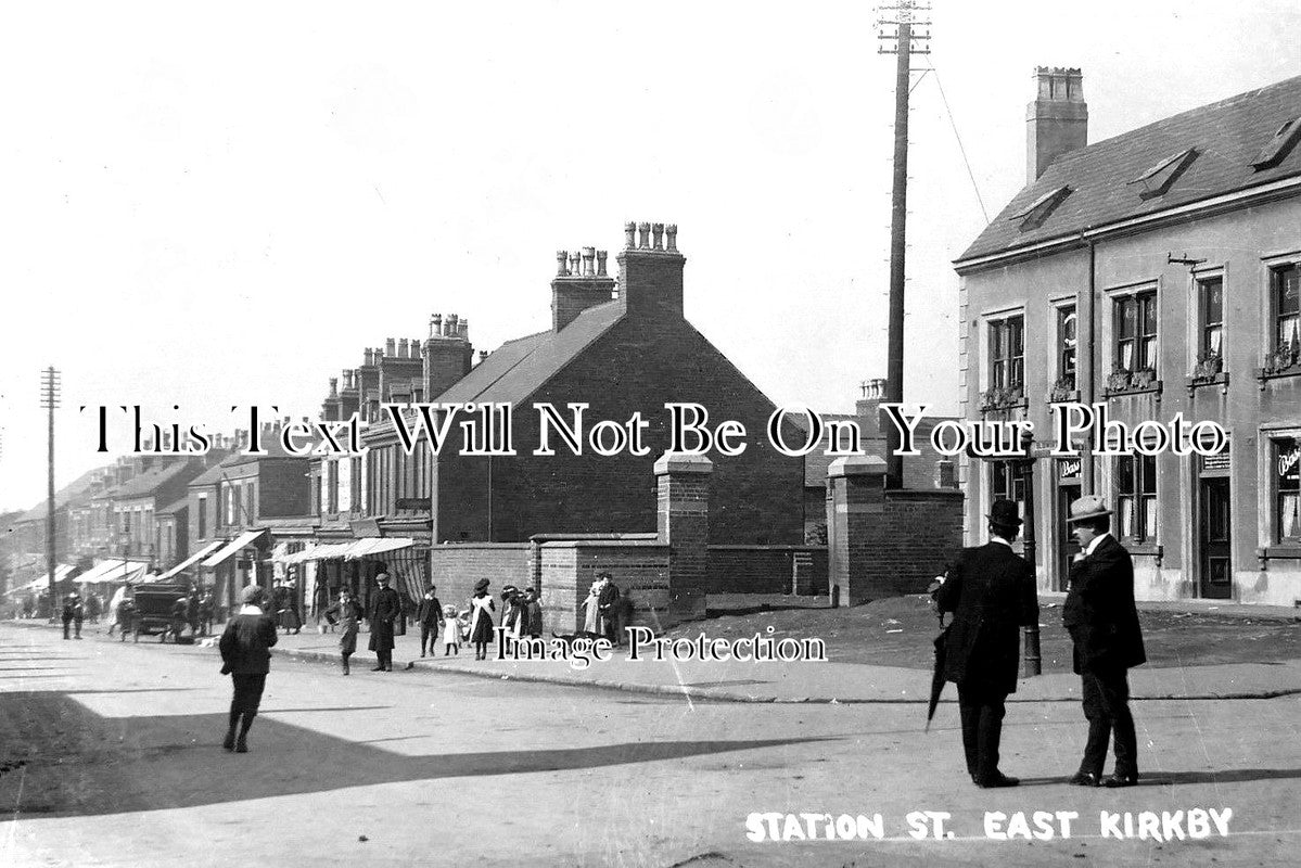 NT 795 - Station Street, East Kirkby, Nottinghamshire c1912 – JB Archive