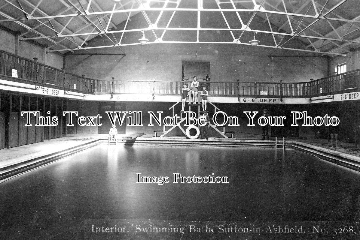 NT 928 - Sutton In Ashfield Swimming Baths, Nottinghamshire c1932 – JB ...