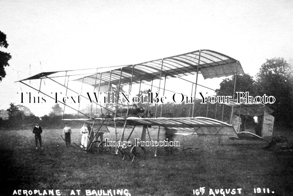 OX 1864 - Early Aeroplane At Baulking, Oxfordshire 1911 – JB Archive