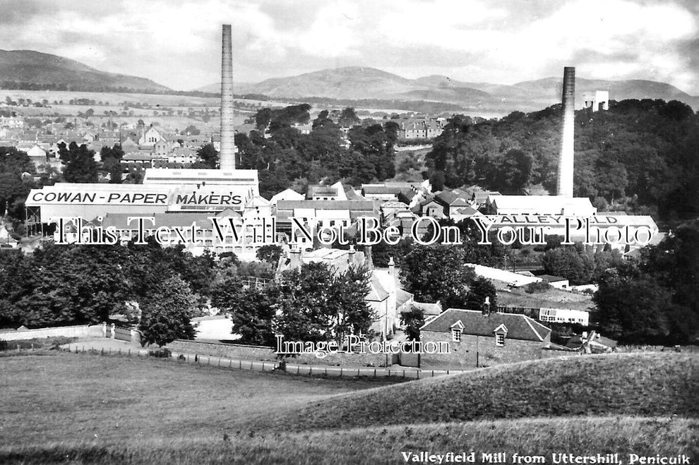 SC 1047 - Valleyfield Mill From Uttershill, Penicuik, Scotland – JB Archive