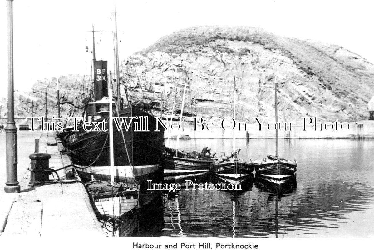SC 1294 - Harbour & Port Hill, Portknockie, Moray, Scotland c1950 – JB ...