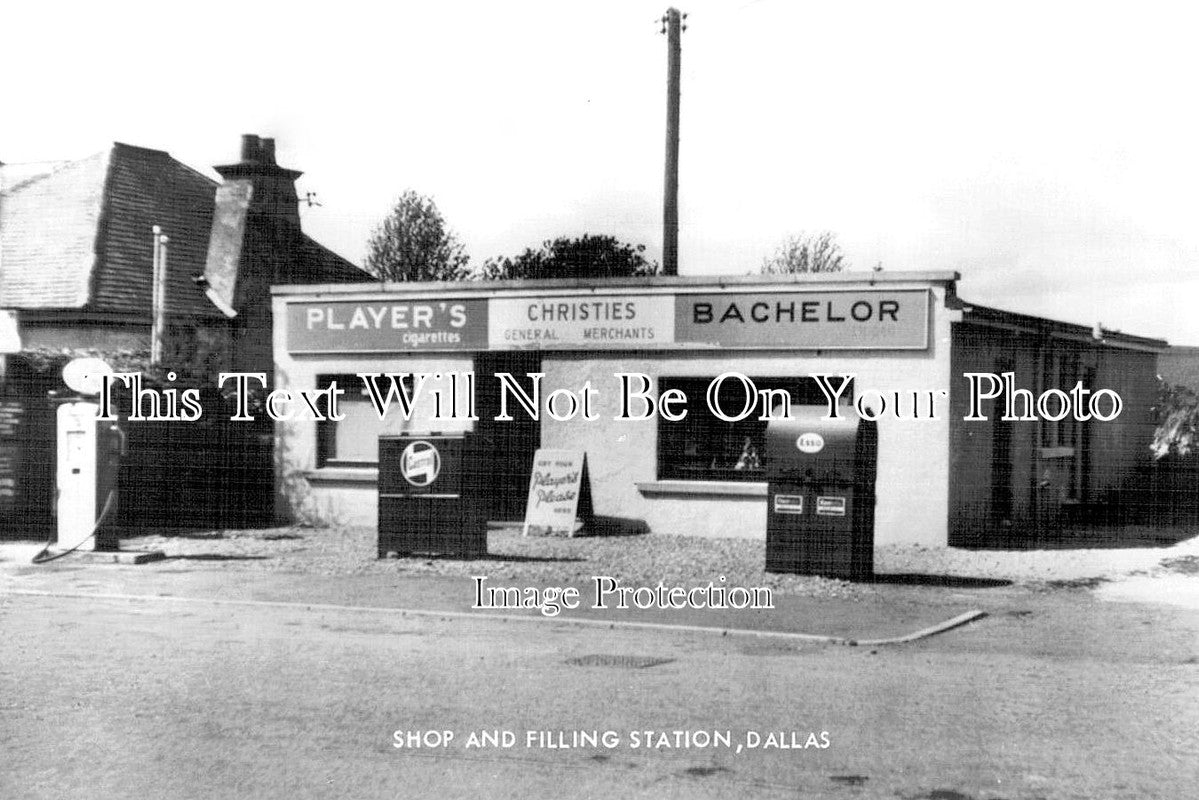 SC 1878 - Shop & Filling Station, Dallas, Scotland – JB Archive