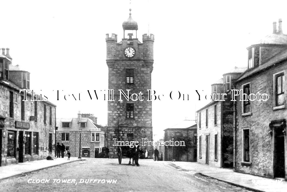 SC 1933 - Clock Tower, Dufftown, Banffshire, Scotland – JB Archive