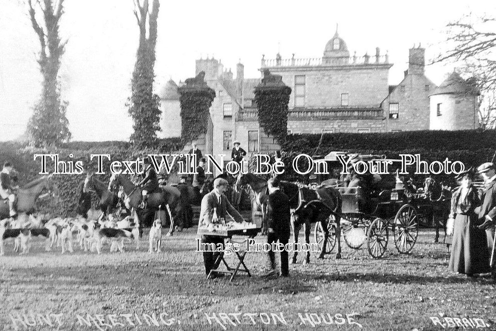 SC 2634 - Hunt Meeting At Hatton House, Scotland c1913 – JB Archive