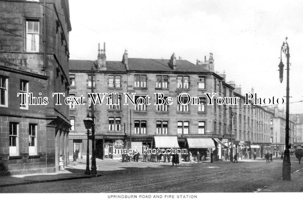 SC 4437 - Springburn Road & Fire Station, Glasgow, Scotland – JB Archive