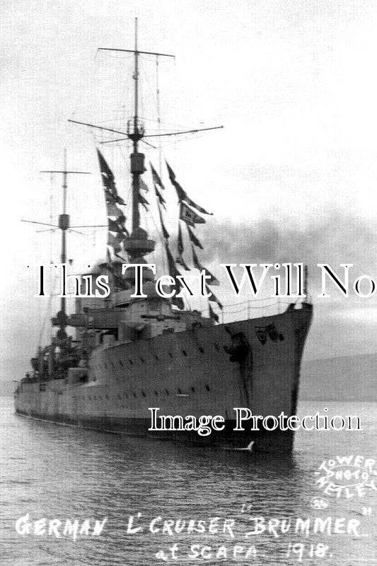 SC 488 - German Cruiser Brummer At Scapa Flow, Orkney, Scotland 1918 ...
