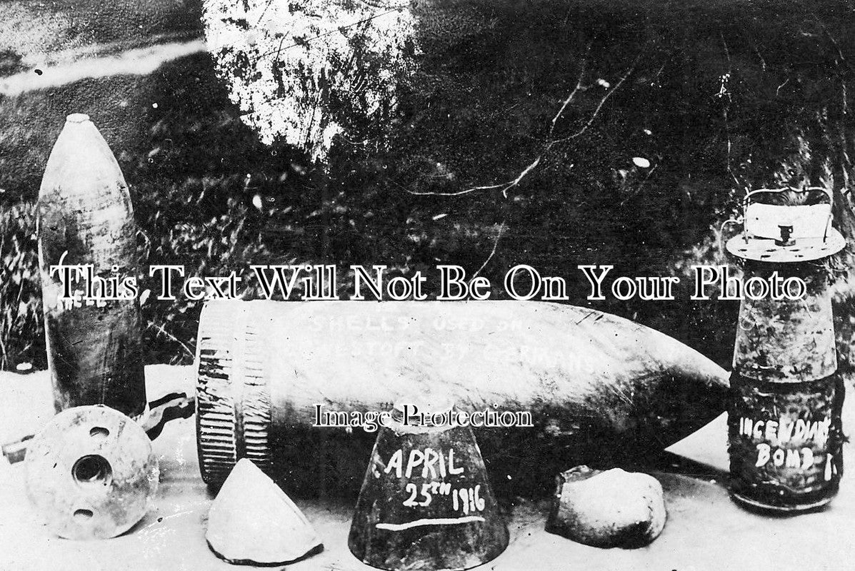 SF 1569 - Bombardment Shells, Lowestoft, Suffolk WW1 – JB Archive