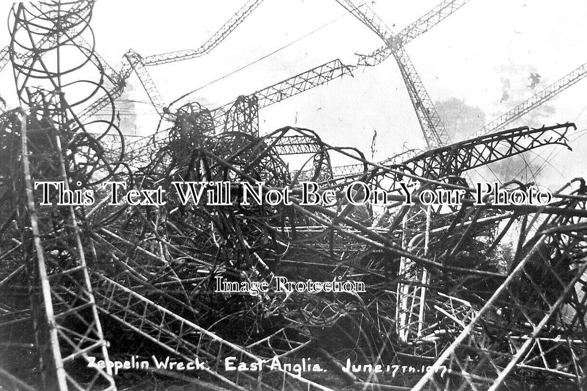 SF 3976 - Zeppelin Wreck At Theberton, Suffolk 1917 WW1 – JB Archive
