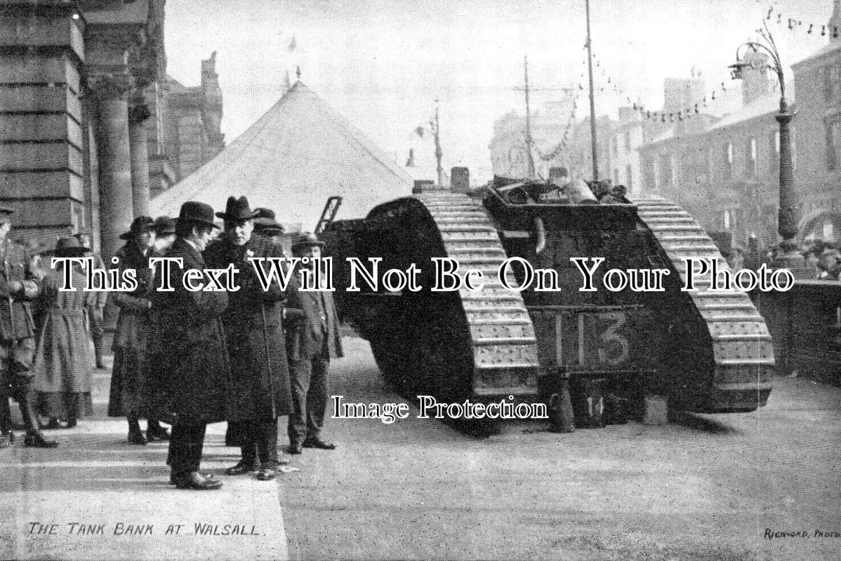 ST 1549 - The Tank Bank At Walsall, Staffordshire WW1 Tank – JB Archive