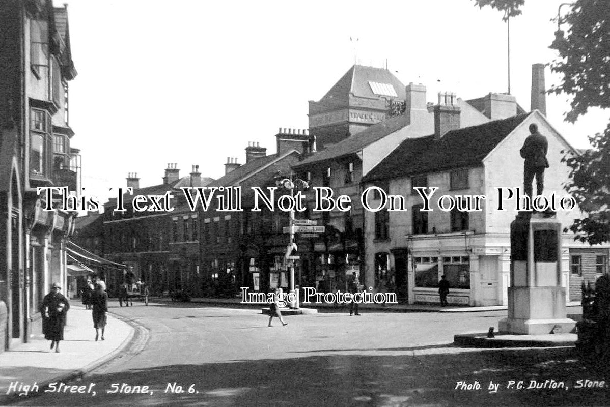ST 684 - High Street, Stone, Staffordshire c1933 – JB Archive