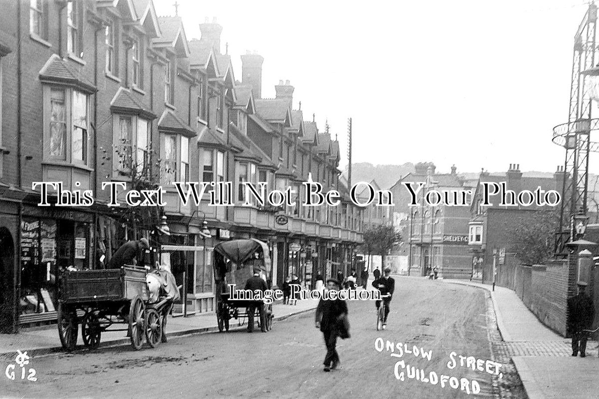 SU 1506 - Onslow Street, Guildford, Surrey c1911 – JB Archive