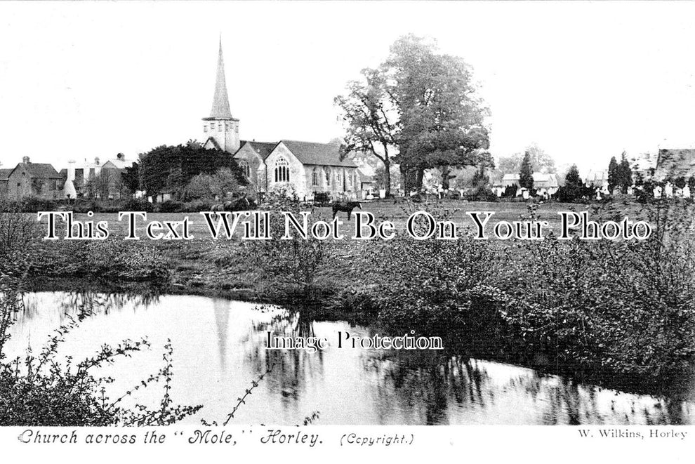 SU 1864 - Horley Church Across The Mole, Surrey – JB Archive