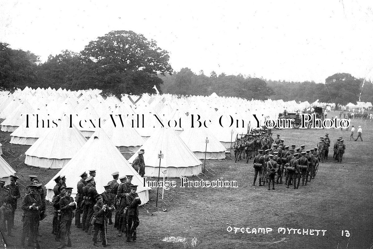 SU 2850 - OTC Military Camp, Mytchett, Farnborough, Surrey 1914 WW1 ...