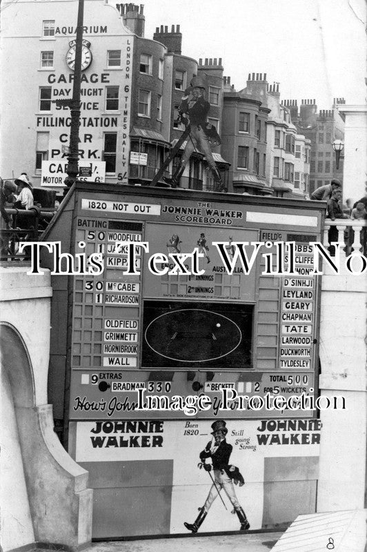 SX 1022 - Johnnie Walker Cricket Scoreboard, Brighton, Sussex – JB Archive