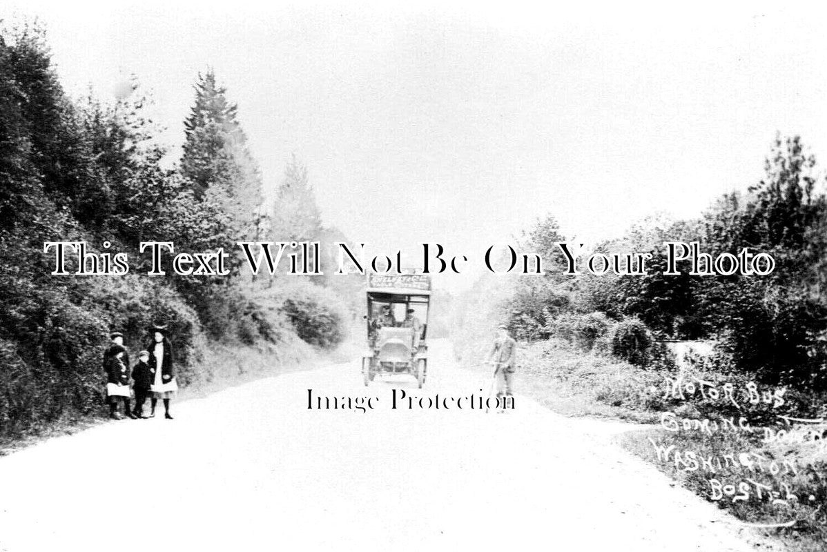 SX 4259 - Motor Bus, Washington Bostel, Sussex c1910 – JB Archive