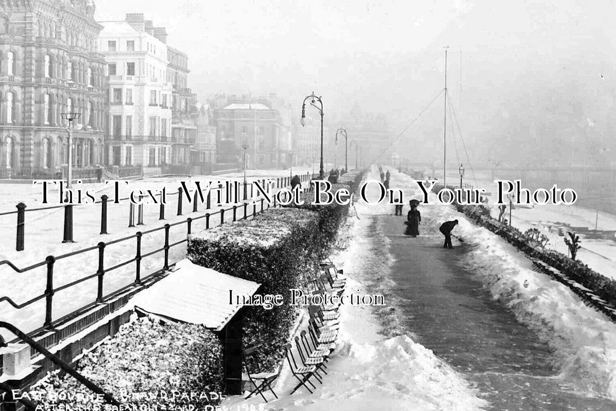 SX 4302 - Grand Parade After The Blizzard, Eastbourne, Sussex 1908 – JB ...