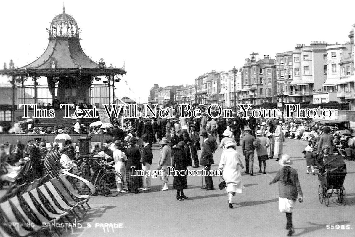 SX 4734 - Worthing Bandstand & Parade, Sussex c1924 – JB Archive