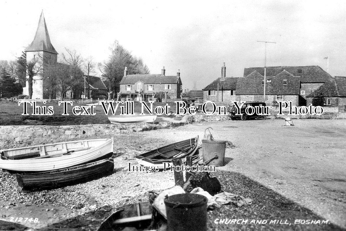 SX 4760 - Church & Mill, Bosham, Sussex c1940 – JB Archive
