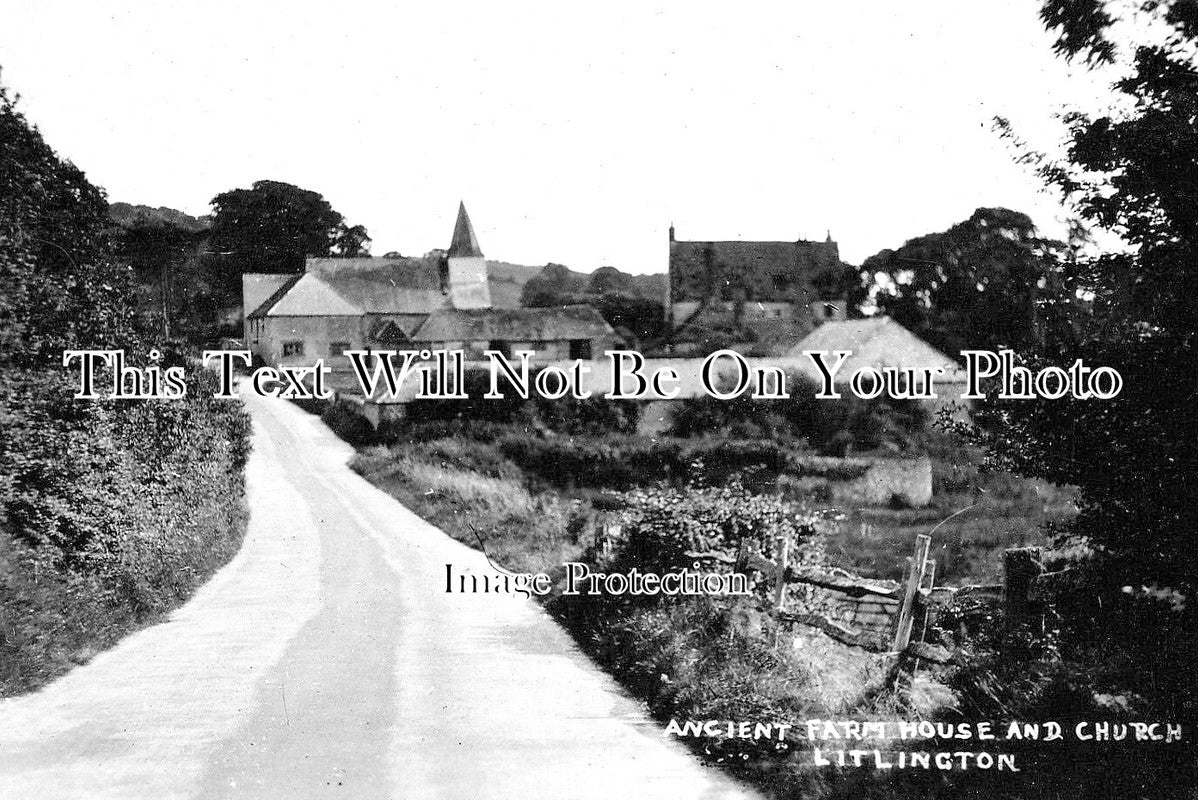 SX 5220 - Ancient Farmhouse & Church, Litlington, Sussex – JB Archive