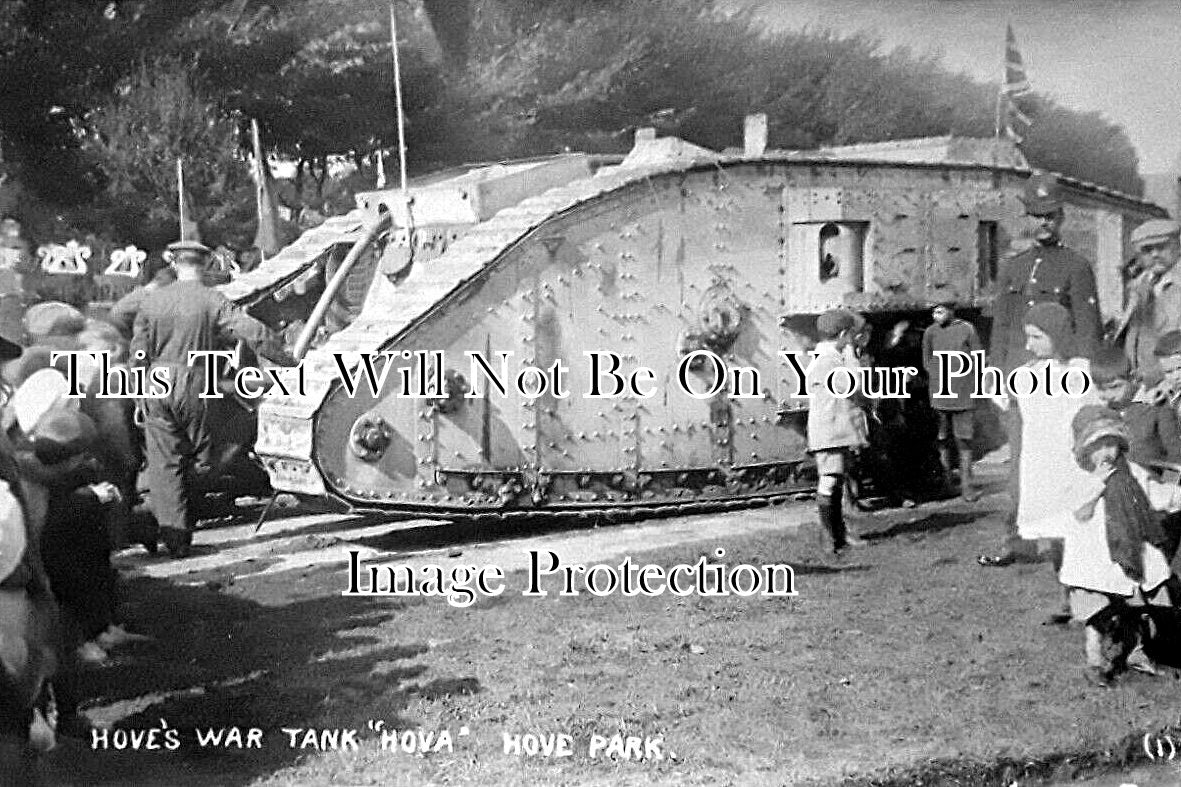 SX 5601 - Hove WW1 War Tank Hova, Hove Park, Sussex – JB Archive