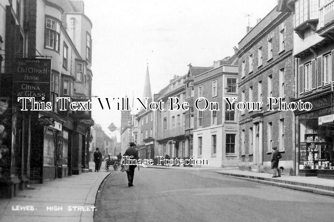 SX 625 - Lewes High Street, Sussex c1922 – JB Archive
