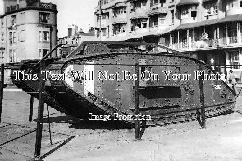 SX 859 - WW1 Tank, Hastings Seafront, Sussex c1920 – JB Archive