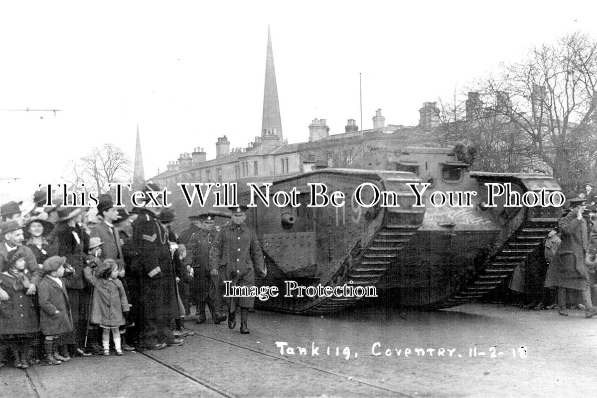WA 972 - WW1 Tank 119 At Coventry, Warwickshire 1918 – JB Archive