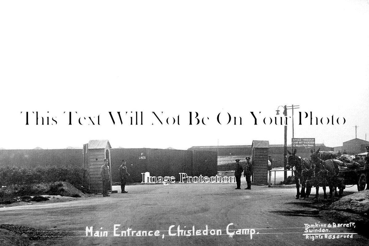 WI 1302 - Main Entrance, Chisledon Camp, Wiltshire WW1 – JB Archive