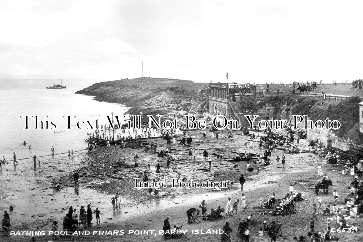 WL 2456 - Bathing Pool & Friars Point, Barry Island, Wales – JB Archive