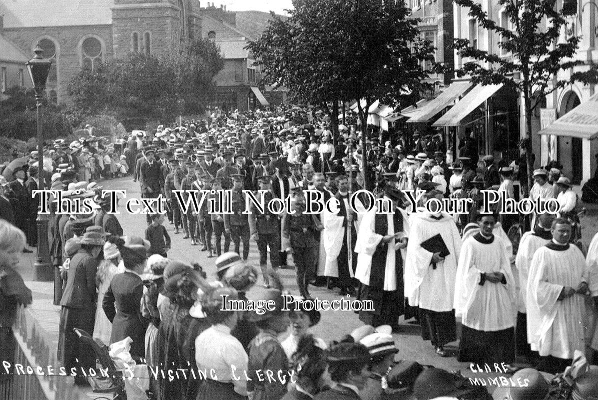 WL 584 - Procession Visiting Clergy, Mumbles, Swansea, Wales – JB Archive