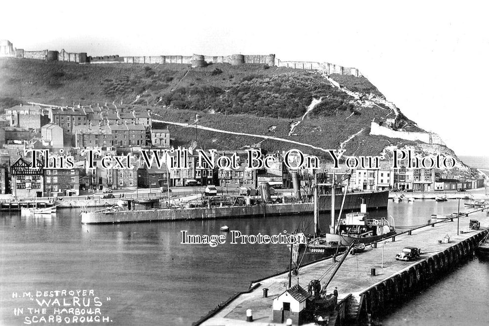 YO 10438 - HMS Walrus Destroyer, Scarborough, Yorkshire – JB Archive