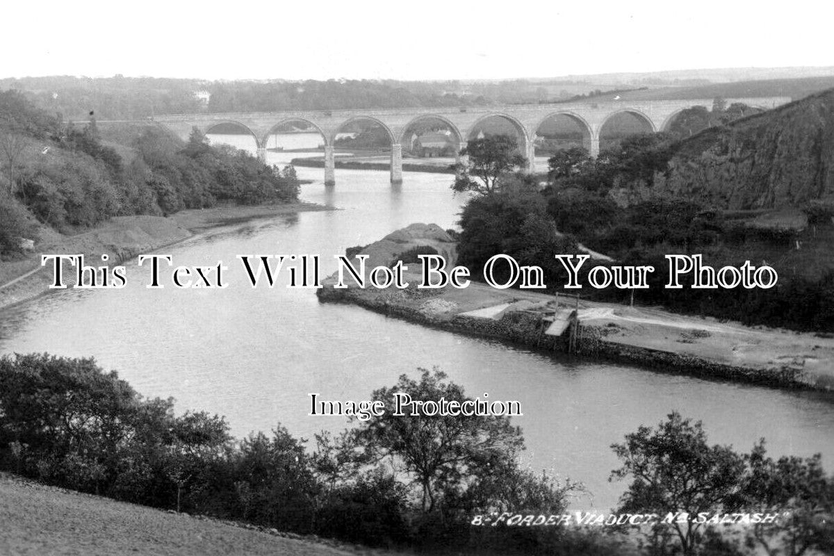 YO 11272 - Forder Viaduct Near Saltash, Yorkshire c1917 – JB Archive