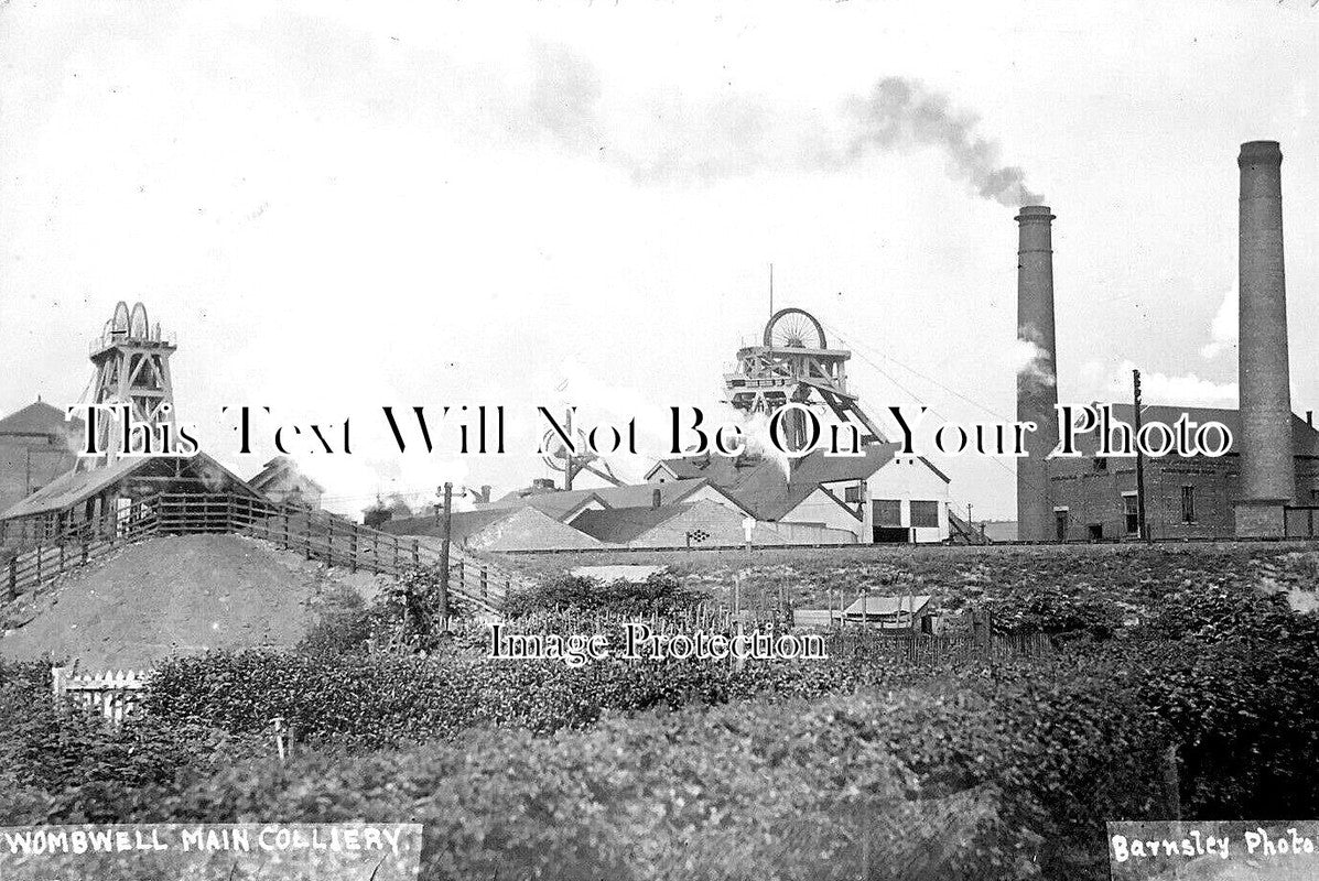 YO 11714 - Wombwell Main Colliery, Coal Mine, Barnsley, Yorkshire c191 ...