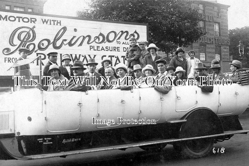 YO 11820 - Motor With Robinsons, Charabanc, Scarborough, Yorkshire – JB ...