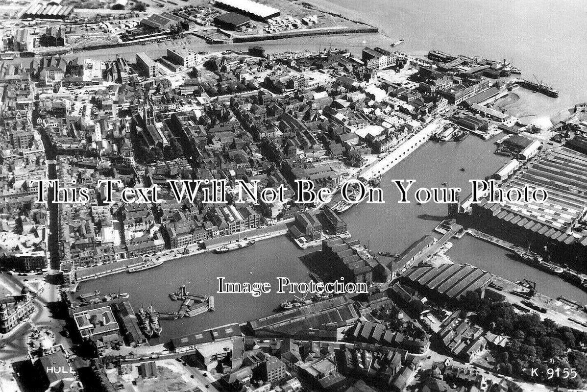 YO 12892 - Hull Docks From The Air, Yorkshire – JB Archive