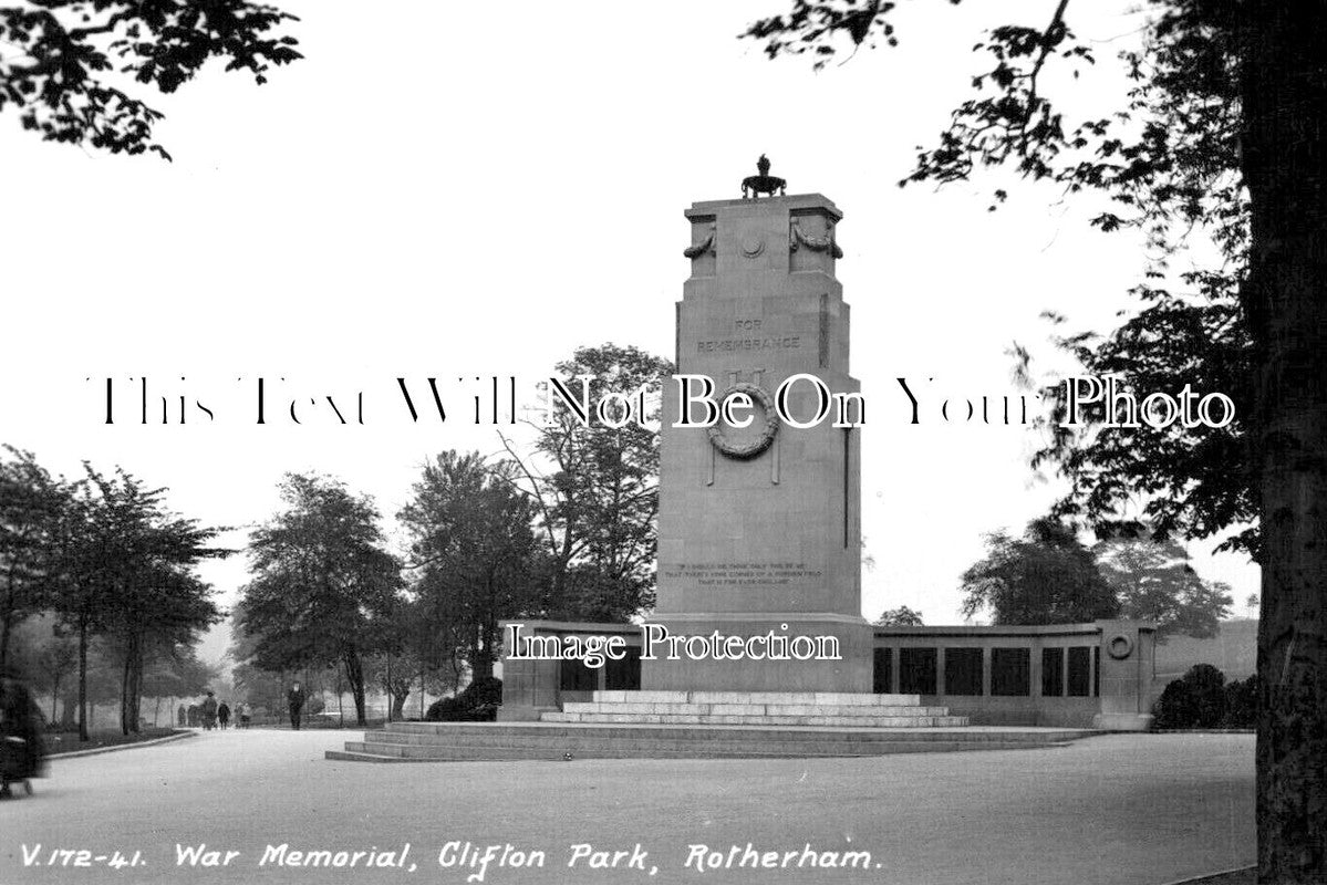 YO 13404 - War Memorial, Clifton Park, Rotherham, Yorkshire – JB Archive